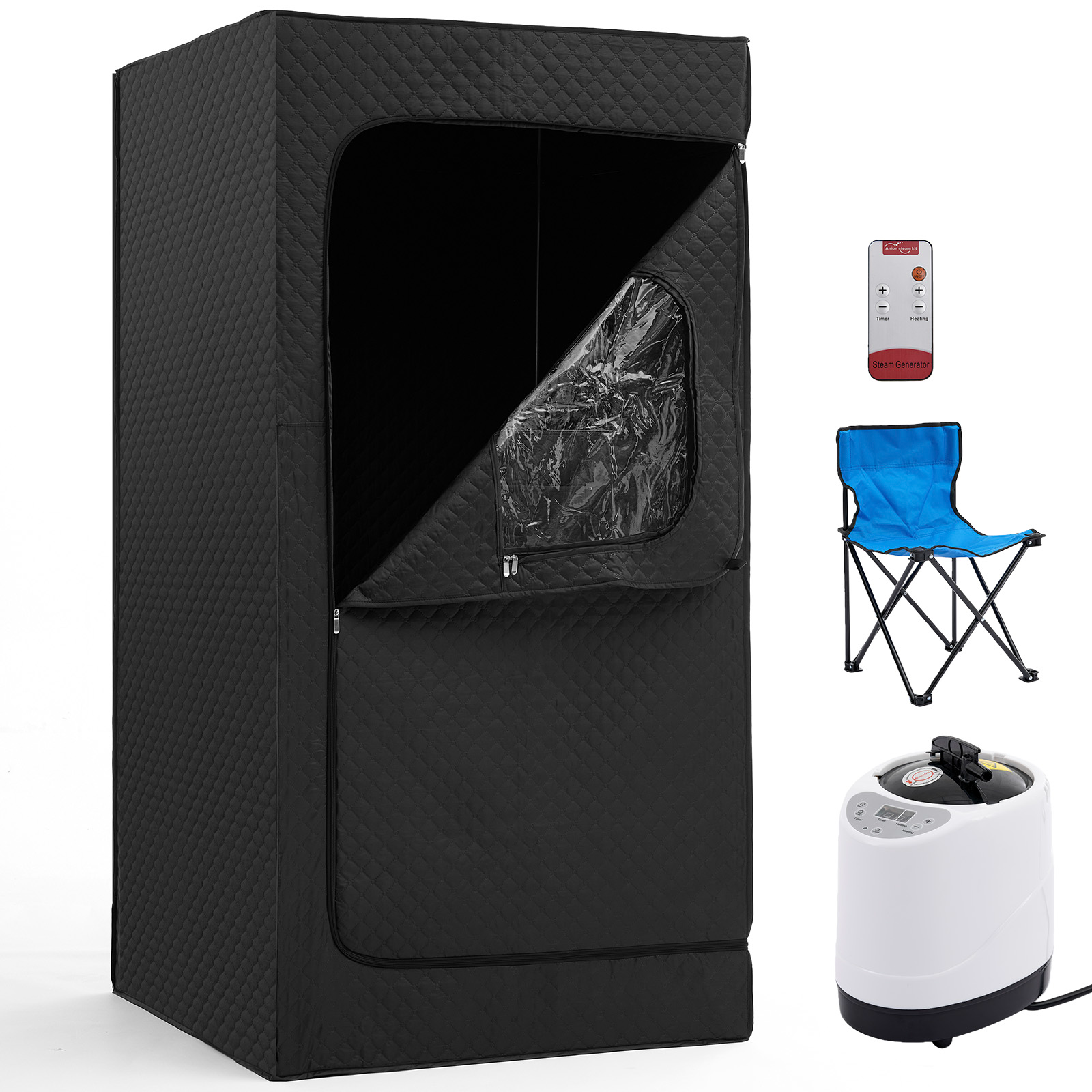 UltraLux Portable Steam Sauna Tent Full Size Personal Ste ...